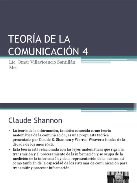 Teoria De La Comunicación Pdf Comunicación Science