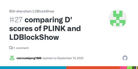 Comparing D Scores Of PLINK And LDBlockShow Issue BGI Shenzhen LDBlockShow GitHub