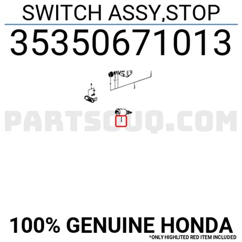 Switch Assystop 35350671013 Honda Parts Partsouq