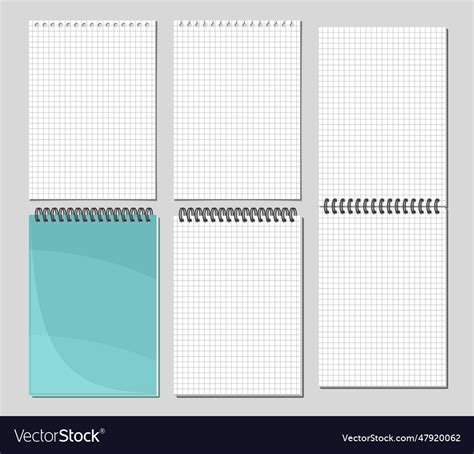 Notepad Set Royalty Free Vector Image Vectorstock