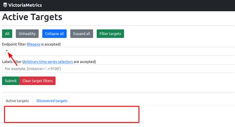 Can Not Filter `active Targets` · Issue 3537 · Victoriametricsvictoriametrics · Github