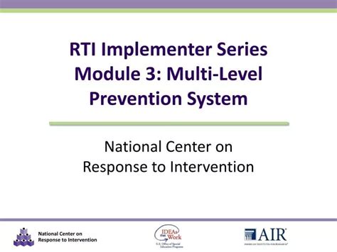 Ppt Rti Implementer Series Module 3 Multi Level Prevention System Powerpoint Presentation