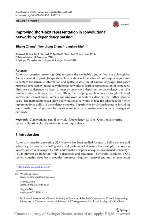 Improving Short Text Representation In Convolutional Networks By