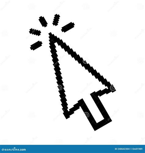 Pixel Cursor Arrow Icon Symbol Vector Stock Illustration Illustration Of Computer Vector
