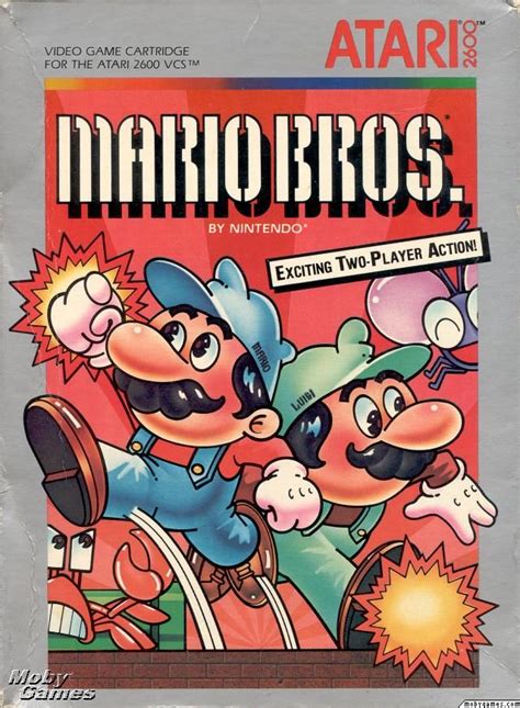 Mario Bros 1983 Atari 2600 Box Cover Art Mobygames Atari 5200