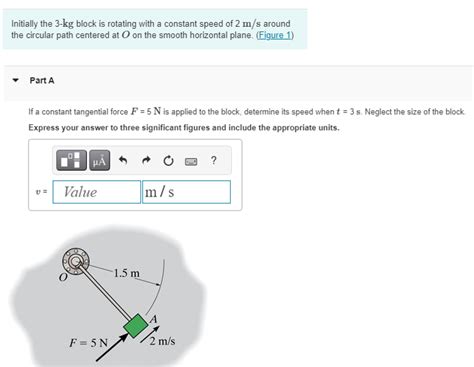 Solved Initially The 3 Kg ﻿block Is Rotating With A Constant