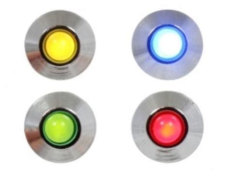 Panel Mount Led Indicators Metal Plastic 8mm 16mm Hole Diameter