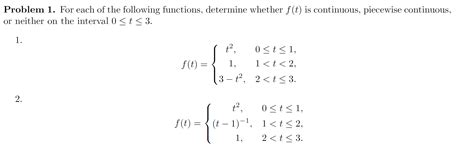 solved problem 1 for each of the following functions