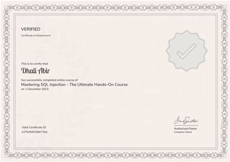 dhali abir on linkedin successfully completed sql injection course
