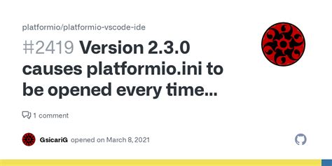 Version Causes Platformio Ini To Be Opened Every Time VSCode Is Opened Issue