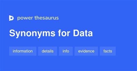 Data Synonyms 629 Similar Words And Phrases