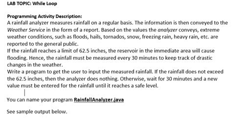 Solved Lab Topic While Loop Programming Activity