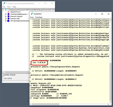 Wrong Assembly Version In Unquotenetstandard · Issue 152 · Swensensoftwareunquote · Github