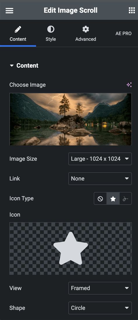 image scroll elementor addons