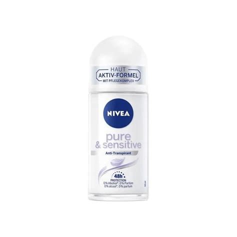 Nivea Womens Roll On Pure And Sensitive Anti Perspirant Deodorant 50 Ml