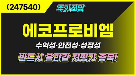 솔루스첨단소재주가 수익성·안전성·성장성 반드시 올라갈 저평가 종목 네이버 Tv