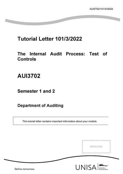 101 2022 3 B The Internal Audit Process Specific Audit Assignments And Reporting Aui3703 Edit 101 2022 3 B The Internal Audit Process Specific Audit Assignments And Reporting Aui3703 Edit