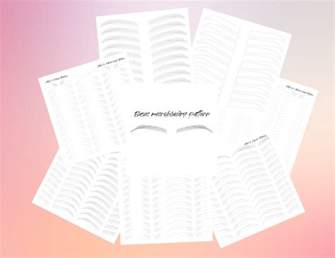 Basic Microblading Pattern Microblading Pdf Microblading Digital Download Eyebrows Eyebrow