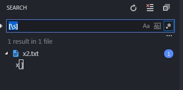 Project Searching S Negated Whitespace Doesn T Match Issue Microsoft Vscode