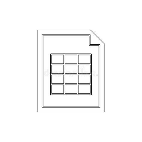 Document Spreadsheet Graphic Outline Icon Set Stock Vector