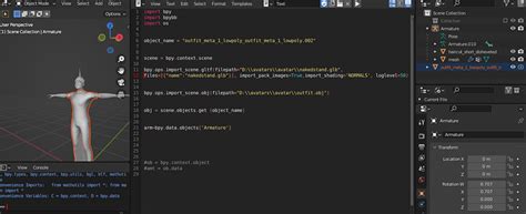 Python Script To Add Armature To Outfit Obj Python Support Blender Artists Community