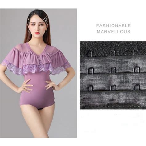Womens Red Black Purple Lace Latin Ballroom Dance Jumpsuits Top
