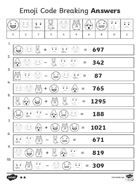 T2 M 17313 Ks2 Emoji Code Breaking Activity Sheets Englishver1 4 Pdf