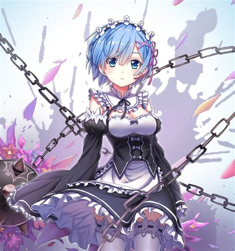Рем из аниме Re Zero Kara Hajimeru Isekai Seikatsu для Симс 4 от