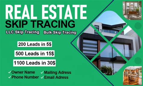 do skip tracing for real estate and llc skip tracing in bulk by
