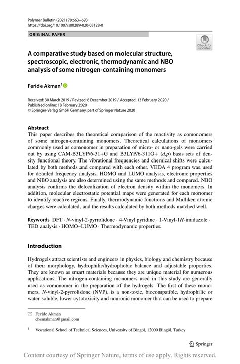 A comparative study based on molecular structure, spectroscopic ...