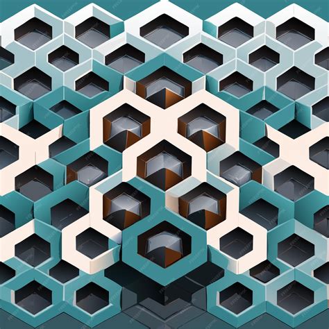 Premium Vector Seamless 3d Hexagonal Pattern Background Design