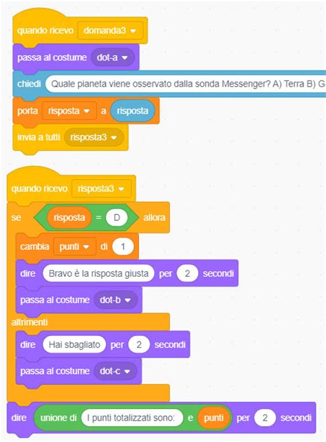 Astronomia Con Scratch Quiz Di Astronomia Con Istruzione If