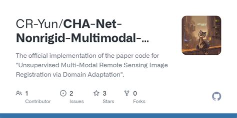 github cr yun cha net nonrigid multimodal remote sensing registration