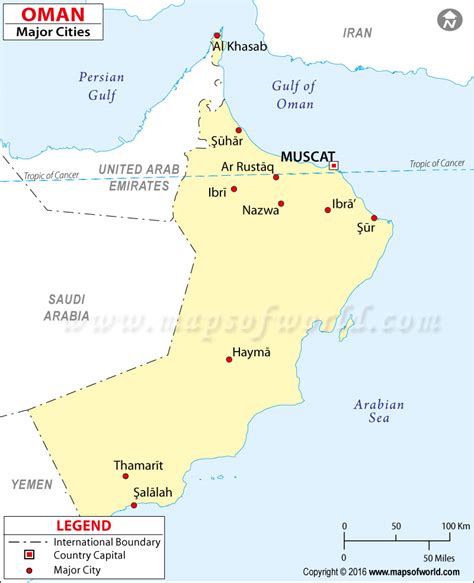 Oman Cities Map Cities In Oman