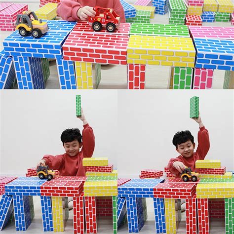쿠쿠토이즈 에듀플레이 종이벽돌블록 중형35pcs 모음전 블럭 완구 장난감 티몬