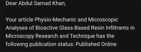 Abdul Samad Khan On Linkedin Bioactiveglass Resininfiltrants