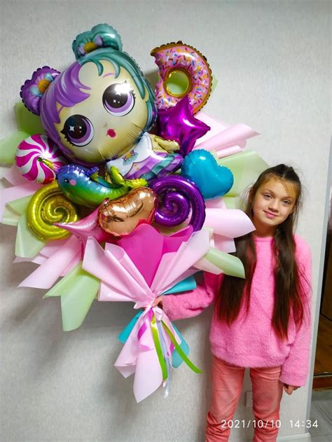 Букет з лялькою ЛОЛ у Запоріжжі для замовлення дзвоніть або пишіть 0977009942 Balloons