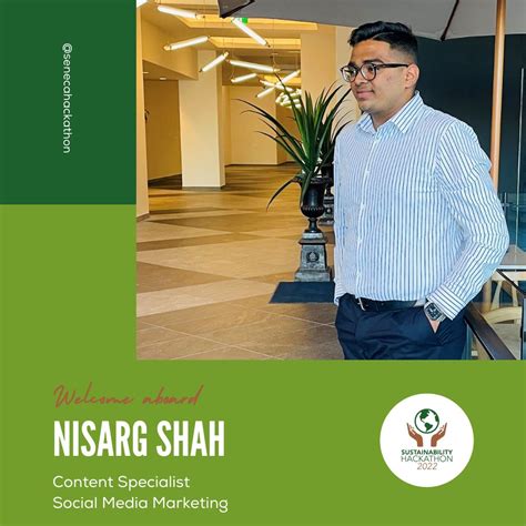Nisarg Shah On Linkedin Thankful To Seneca Sustainability Hackathon Team For Extending This Great