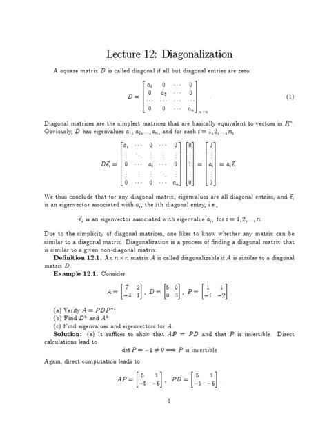 Mth 255 Le Pdf Eigenvalues And Eigenvectors Mathematical Analysis