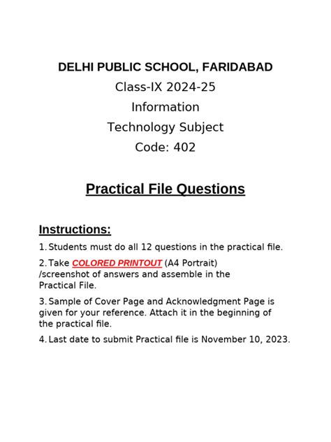 Project File It Class Ix Pdf Typefaces Text