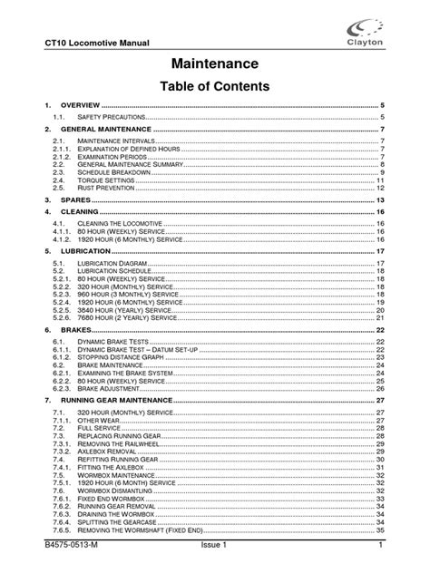 Manual De Servicio Clayton Pdf