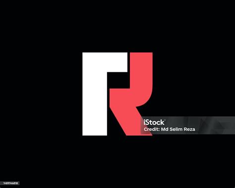 크리 에이 티브 R 편지 로고 디자인 템플릿 일러스트레이션 개념에 대한 스톡 벡터 아트 및 기타 이미지 개념 개념 기호