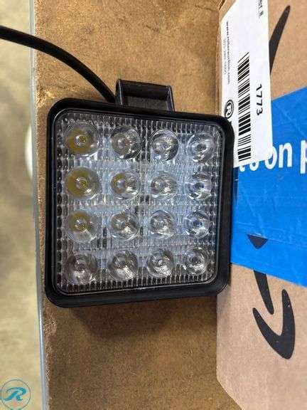 10 Led Square Work Lights With Mounting Accessories Roller Auctions