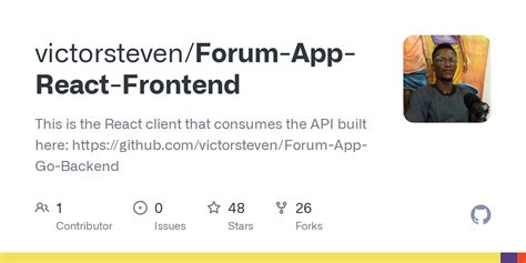 Github Victorstevenforum App React Frontend This Is The React