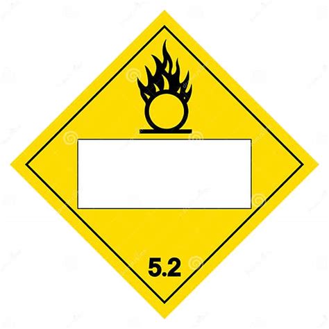 Blank Oxidizer Class 5 2 Symbol Sign Vector Illustration Isolate On
