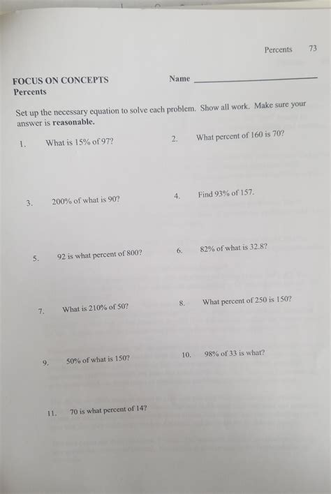 Solved Set Up The Necessary Equation To Solve Each Problem Chegg