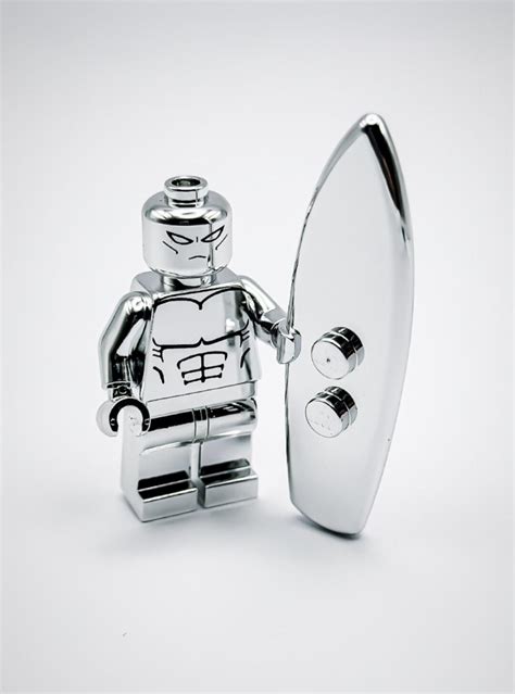 Lego Chrome Silver Surfer Minifigure Marvel Avengers Fantastic Four New
