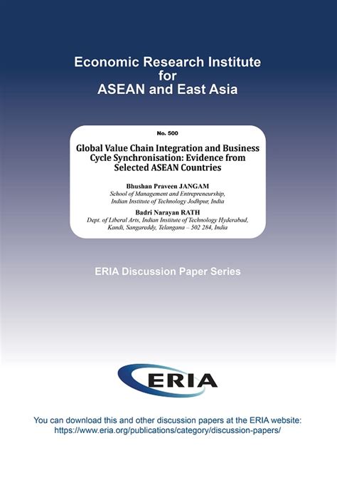 Global Value Chain Integration And Business Cycle Synchronisation Evidence From Selected ASEAN