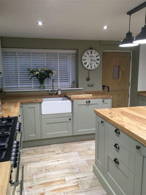 Sage Green Kitchen Oak Worktop At Glenn Barbee Blog