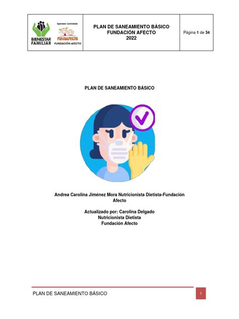 7 Plan De Saneamiento Básico Fundafecto Actualizado Pdf Agua